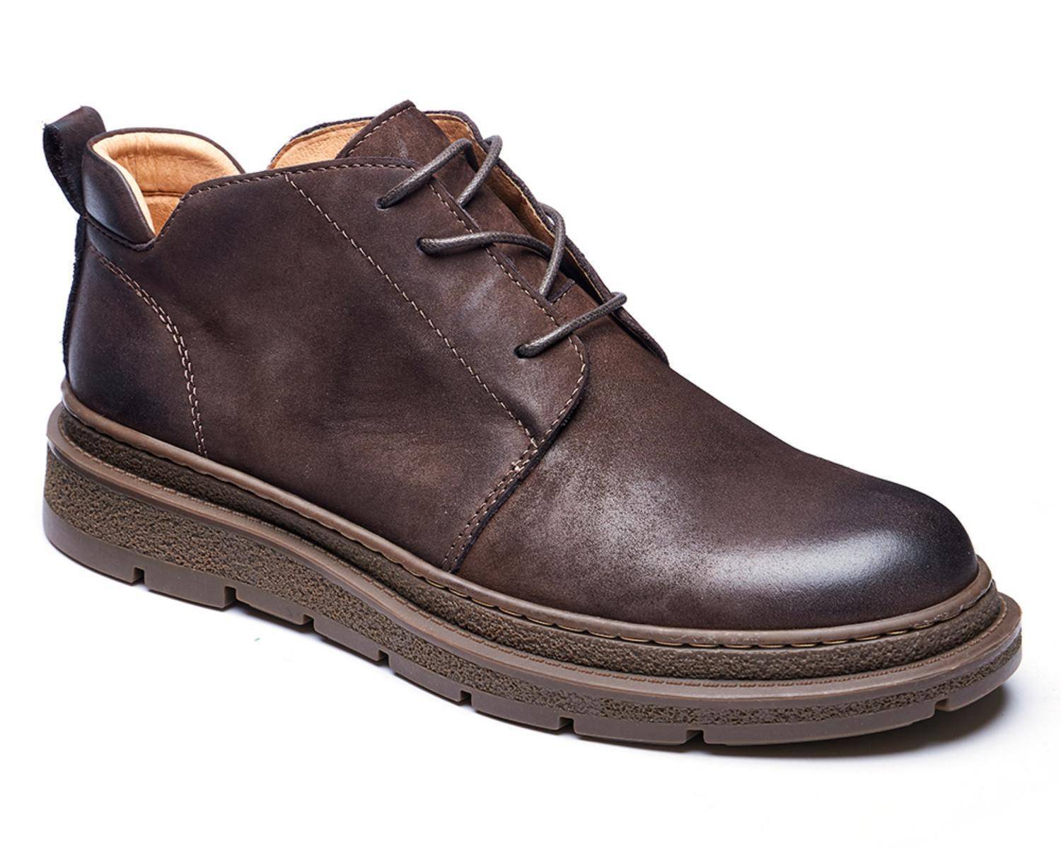 Men's retro casual nubuck leather mid-top Martin boots